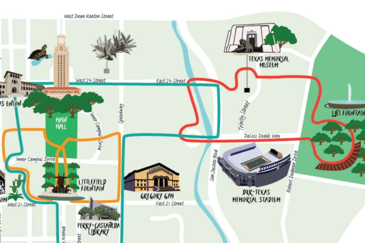 Walking paths around campus - Texas Connect